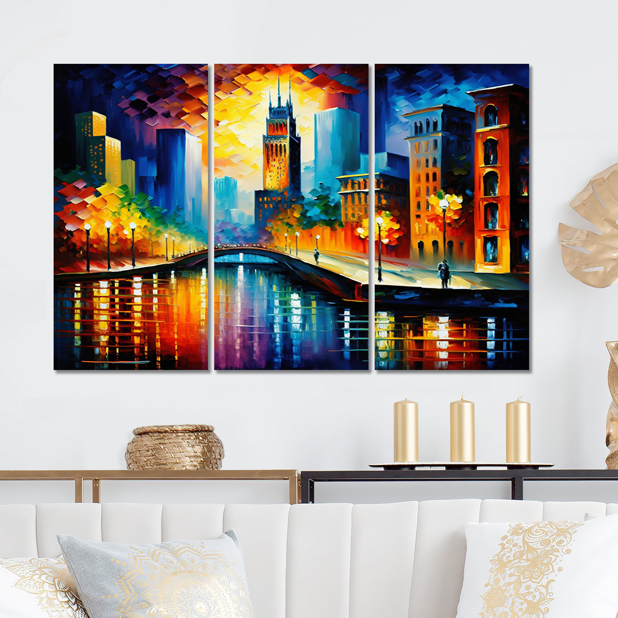 Red Barrel Studio® Colorful Chicago Downtown - Cityscapes Canvas Wall ...