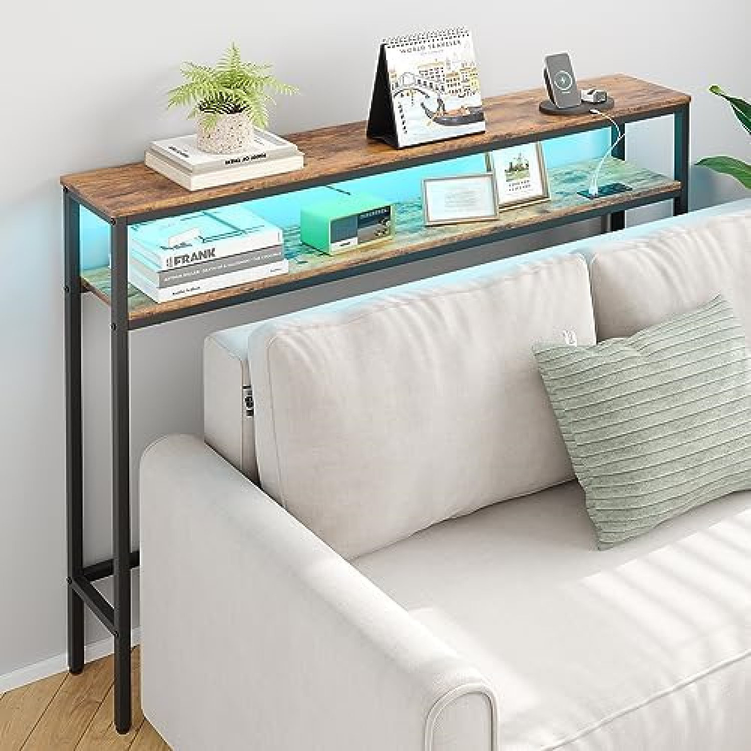 Wrought Studio 47.2 Inches Console Sofa Table With Power Outlets ...