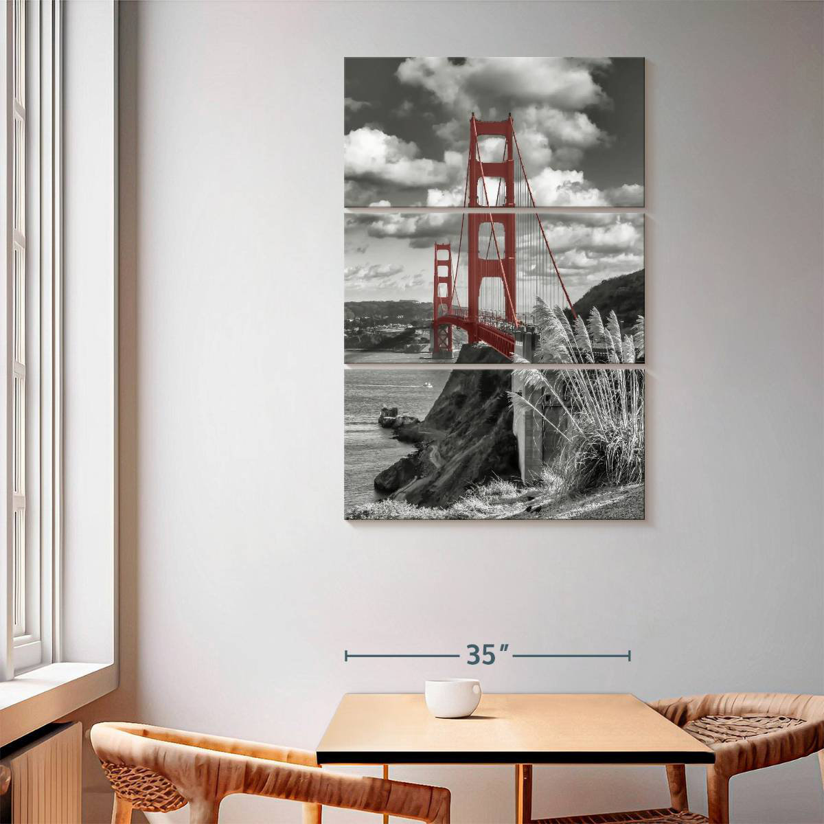 Ebern Designs Lilie Red San Francisco Bridge | Wayfair
