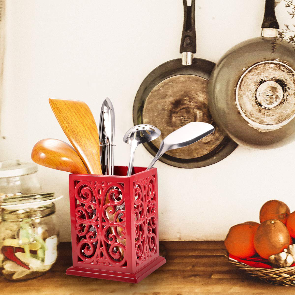 Red Barrel Studio® Kitchen Utensil Holder Cooking Utensil Organizer ...