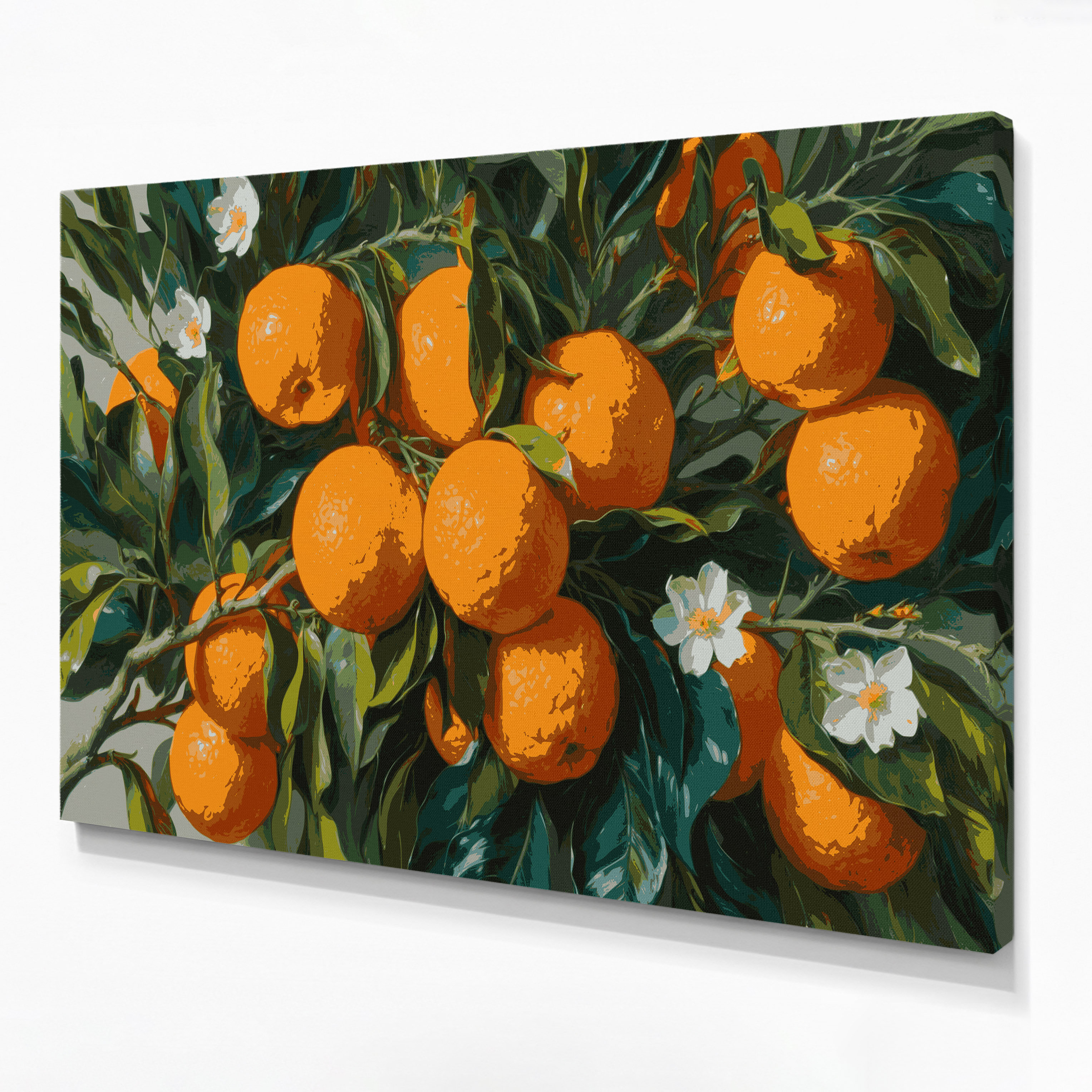 Latitude Run® Fruit Tangelo Green Canvas Wall Art | Wayfair