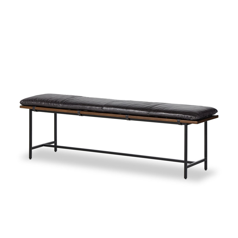 Trent Austin Design® Moua Genuine Leather Upholstered Bench | Wayfair