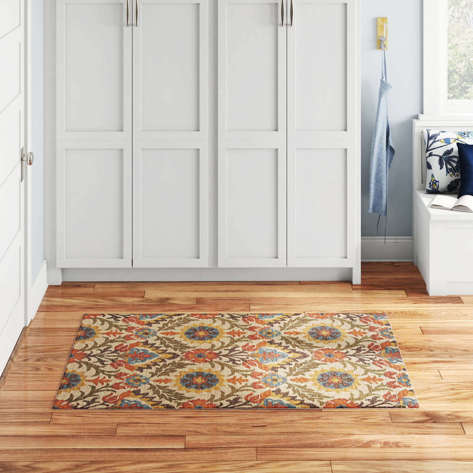 Lark Manor™ Amalee Floral Handmade Tufted Wool Multicolor Area Rug ...