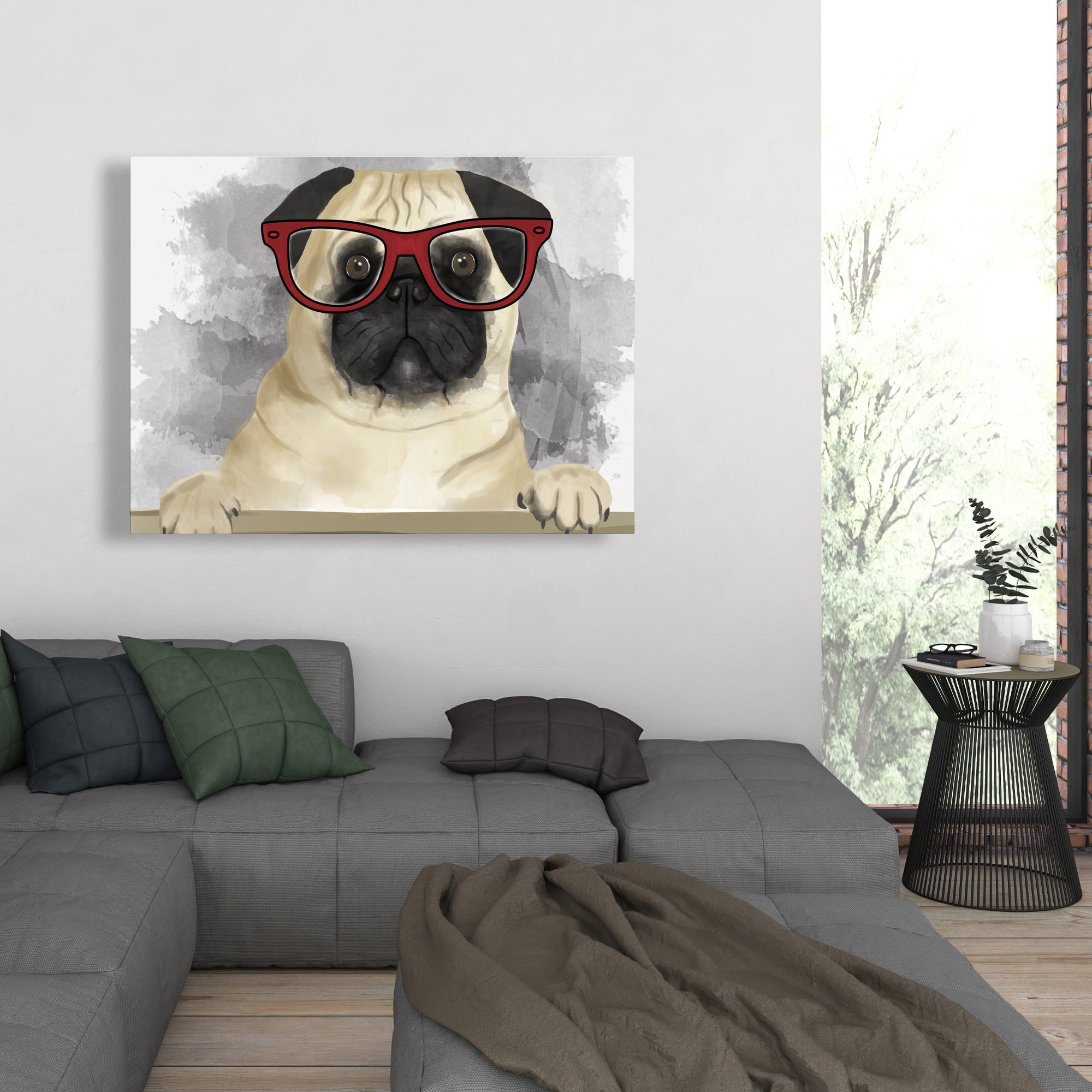 Begin Edition International Inc. Geek Carlin - Animals Gray Canvas for ...