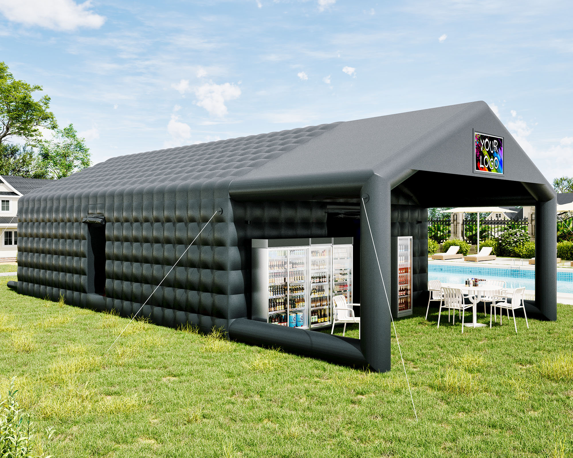 AMERLIFE SPECRAFT Large Black Inflatable Night Club Tent for Adults ...