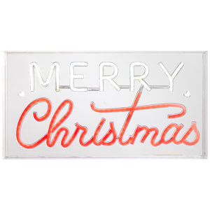 Northlight Seasonal LED Merry Christmas Neon Lighted Wall Sign - 17 ...