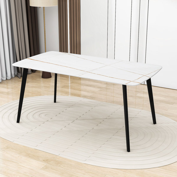 Latitude Run® Tranesha Porcelain Dining Table, Ceramic Table for Dining ...