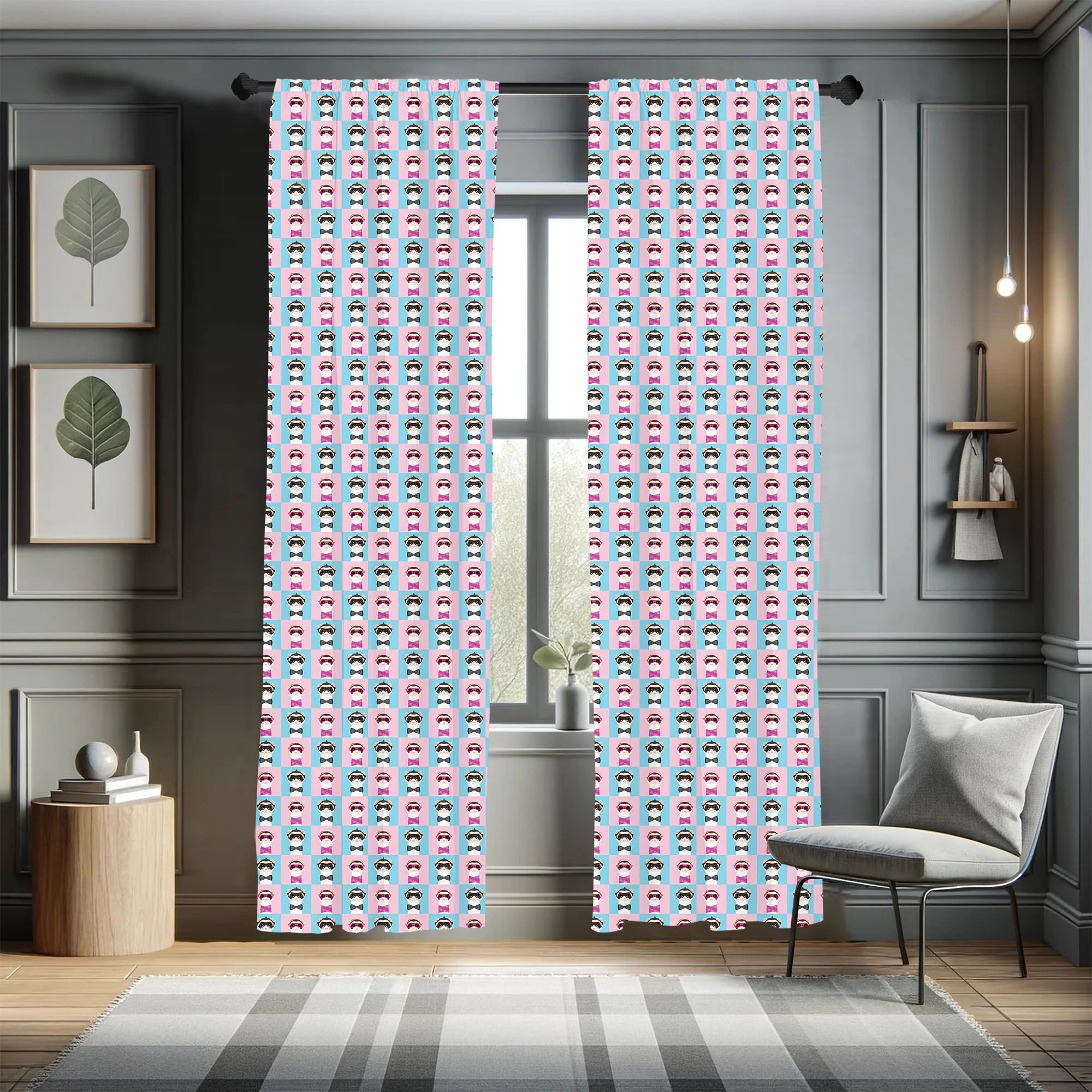 Ambesonne Ferret Semi-Sheer Rod Pocket Sliding Panel | Wayfair