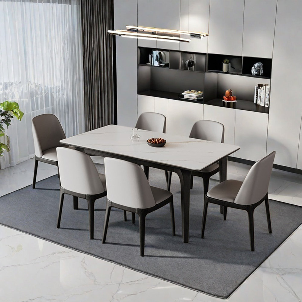 dujinlong home Modern Ash Wood Dining Table Chair Combo - Wayfair Canada