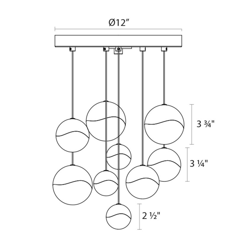 Sonneman Grapes 9 - Light LED Pendant by Robert Sonneman | Perigold