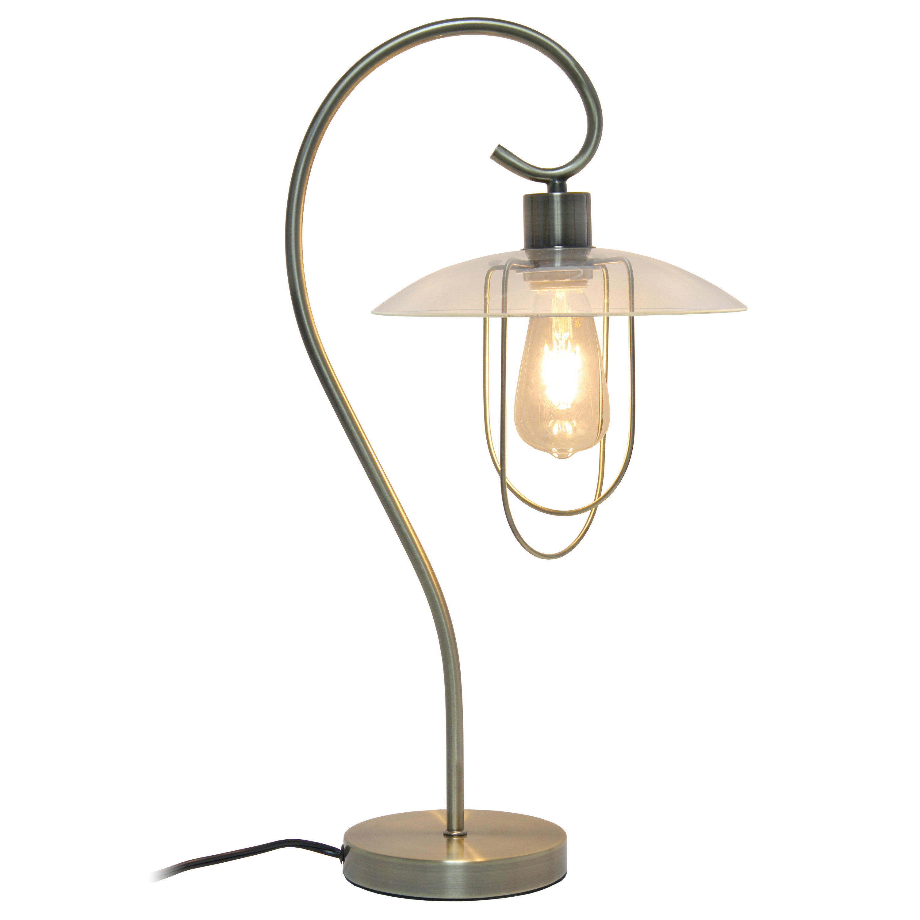 Ebern Designs Simple Designs 22.5" Winding Arched Modern Table Lamp ...