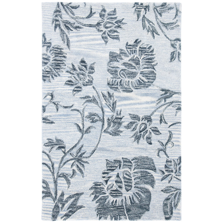 Red Barrel Studio® Soho Hand Tufted Wool And Viscose Floral Rug | Wayfair