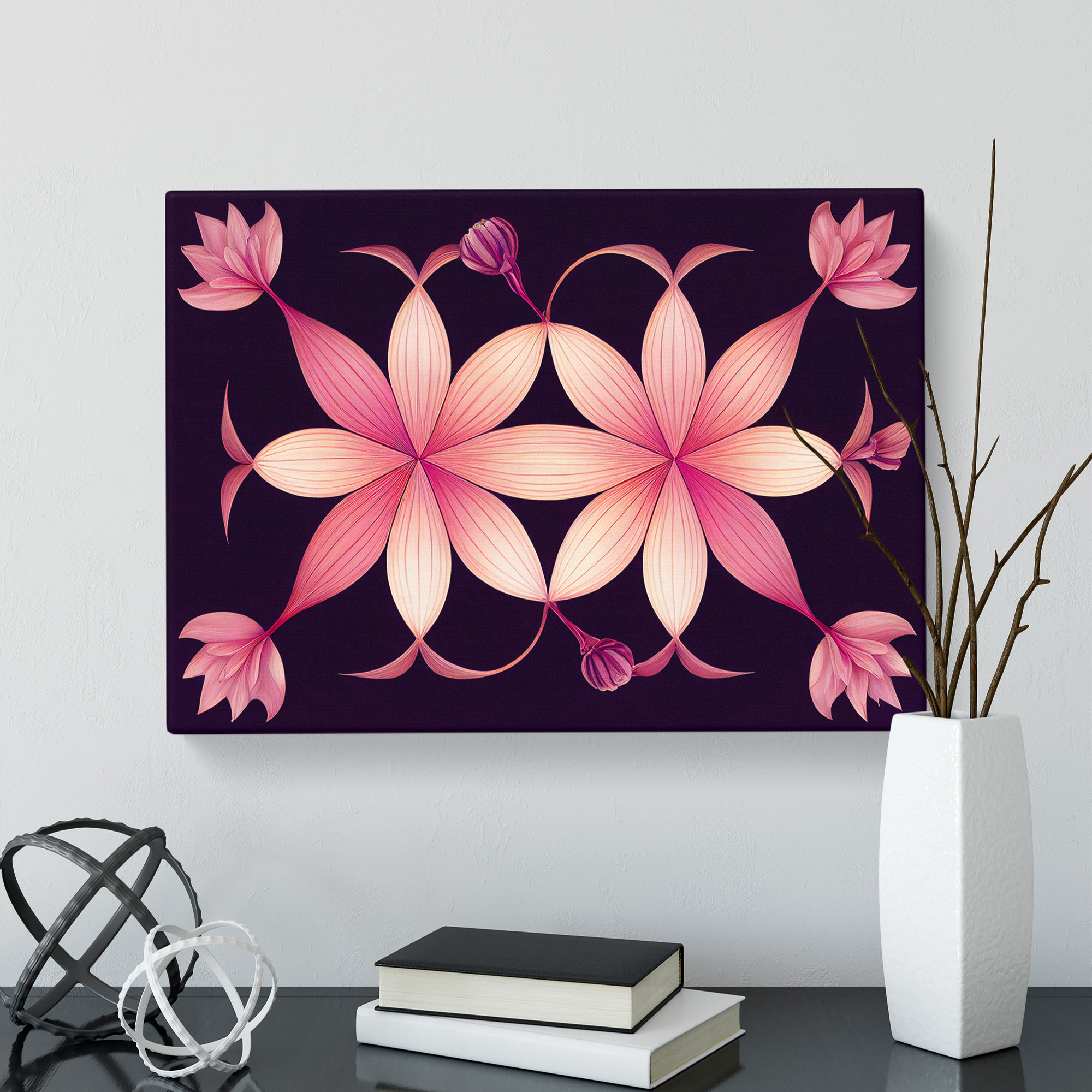 Latitude Vive Awe Inspiring Modern Flowers - Wrapped Canvas Graphic Art ...