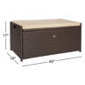 Barton Outdoor 60 Gallon Water Resistant Wicker Storage Bench & Reviews ...