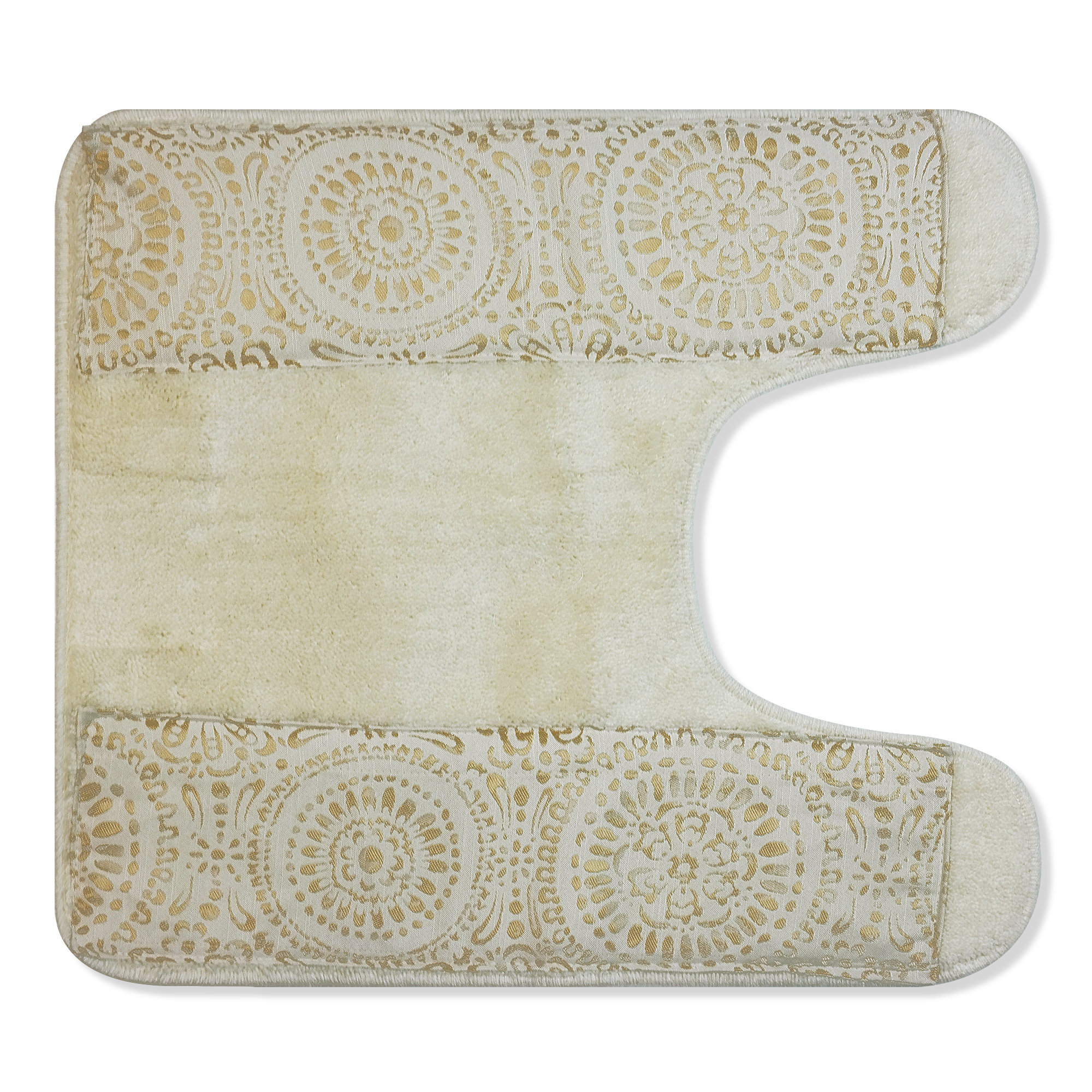 One Allium Way® Prima U-shaped Non-Slip Geometric Contour Mat | Wayfair