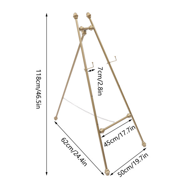 Lomana 2 Pcs Metal Large Free Standing Adjustable Display Stand | Wayfair