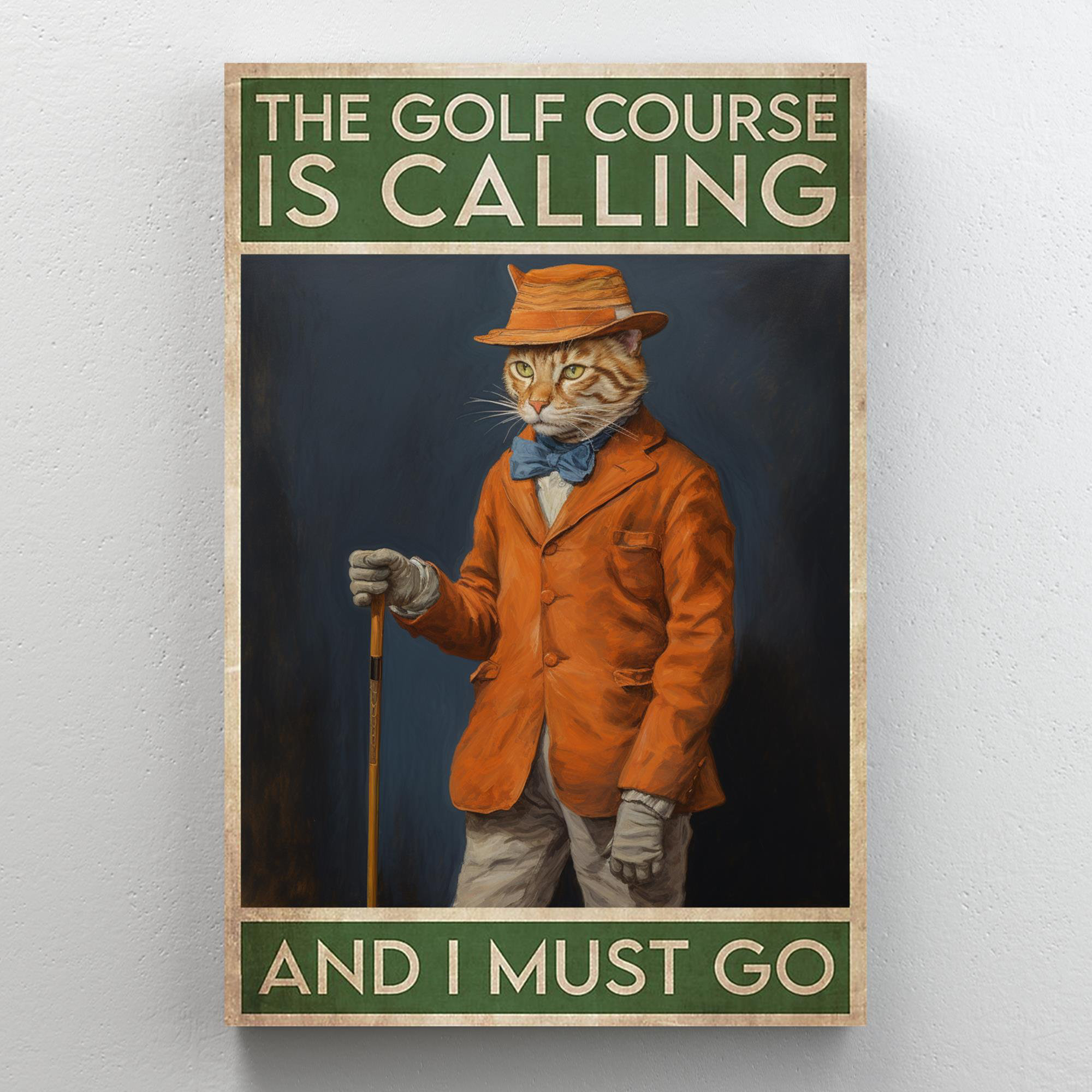 Trinx Cat The Golf Course Is Calling - 1 Piece Rectangle Graphic Art ...