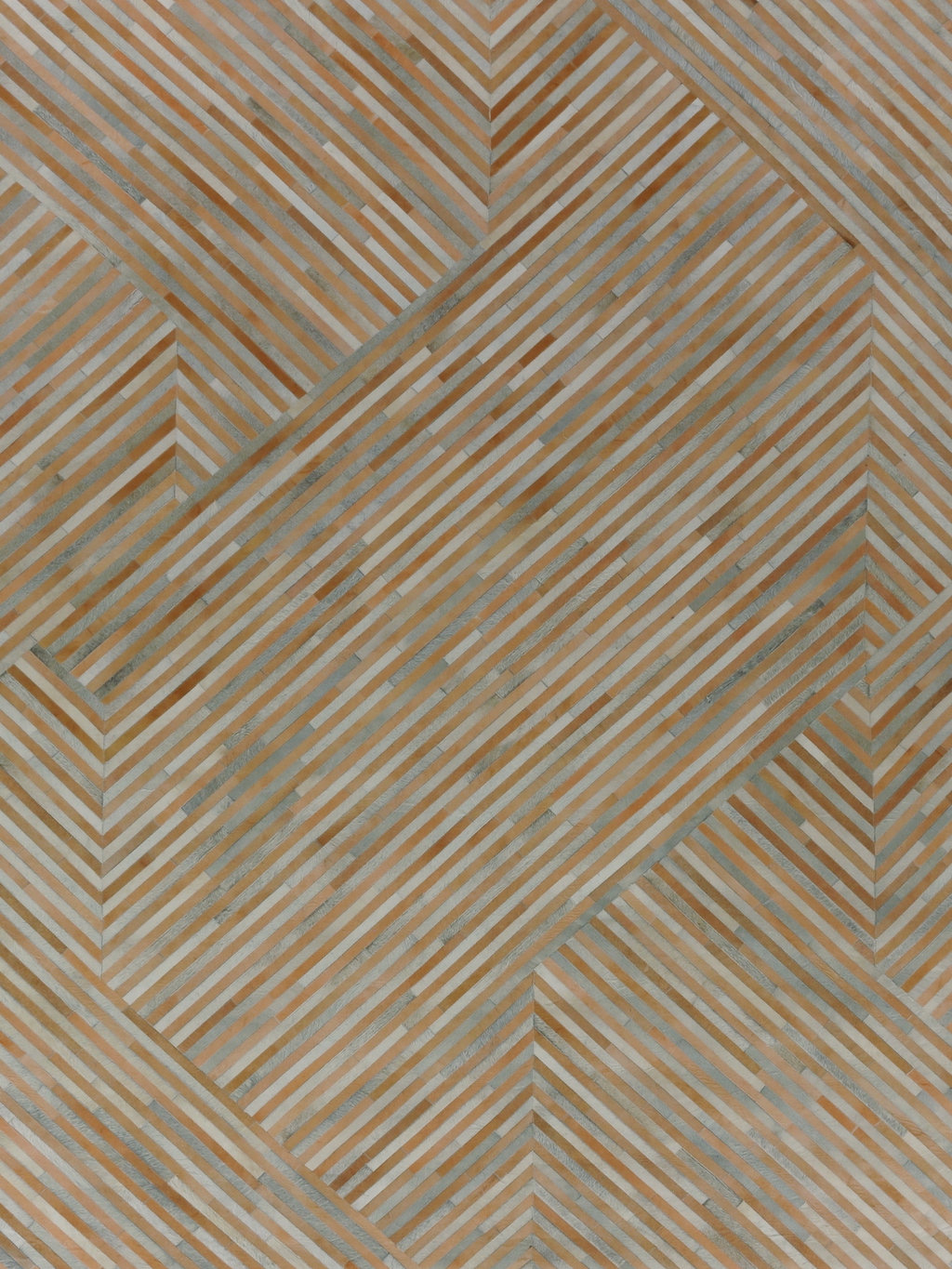 EXQUISITE RUGS Natural Hide Geometric Cowhide Area Rug in Brown/Gray ...