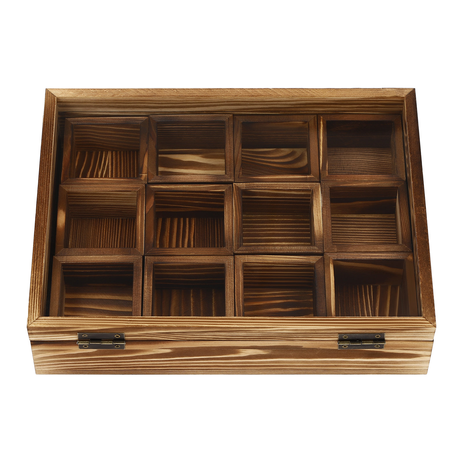 Millwood Pines Wooden Spice Box with 12 Containers with Wooden Spoon ...