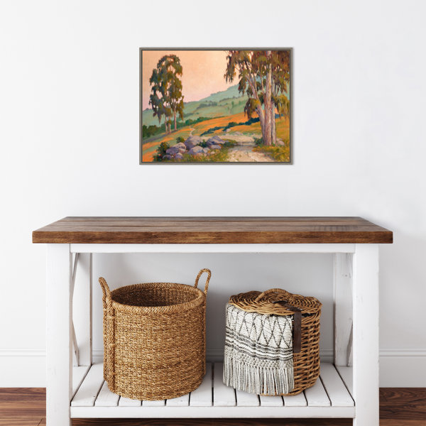 Red Barrel Studio® Poppy Hill Path And Trees Framed On Canvas by Ed ...