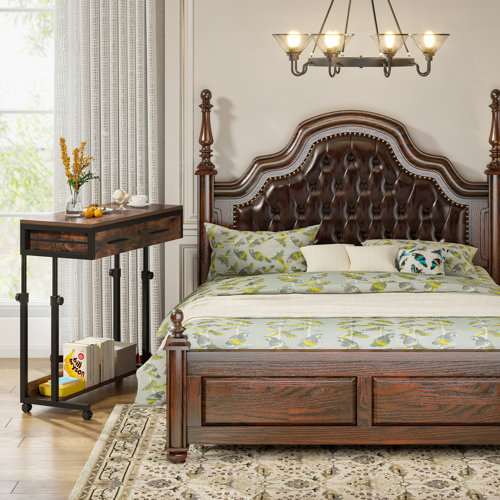 17 Stories Zavalla Mobile End Table with Drawer C Table Sofa Side Table ...