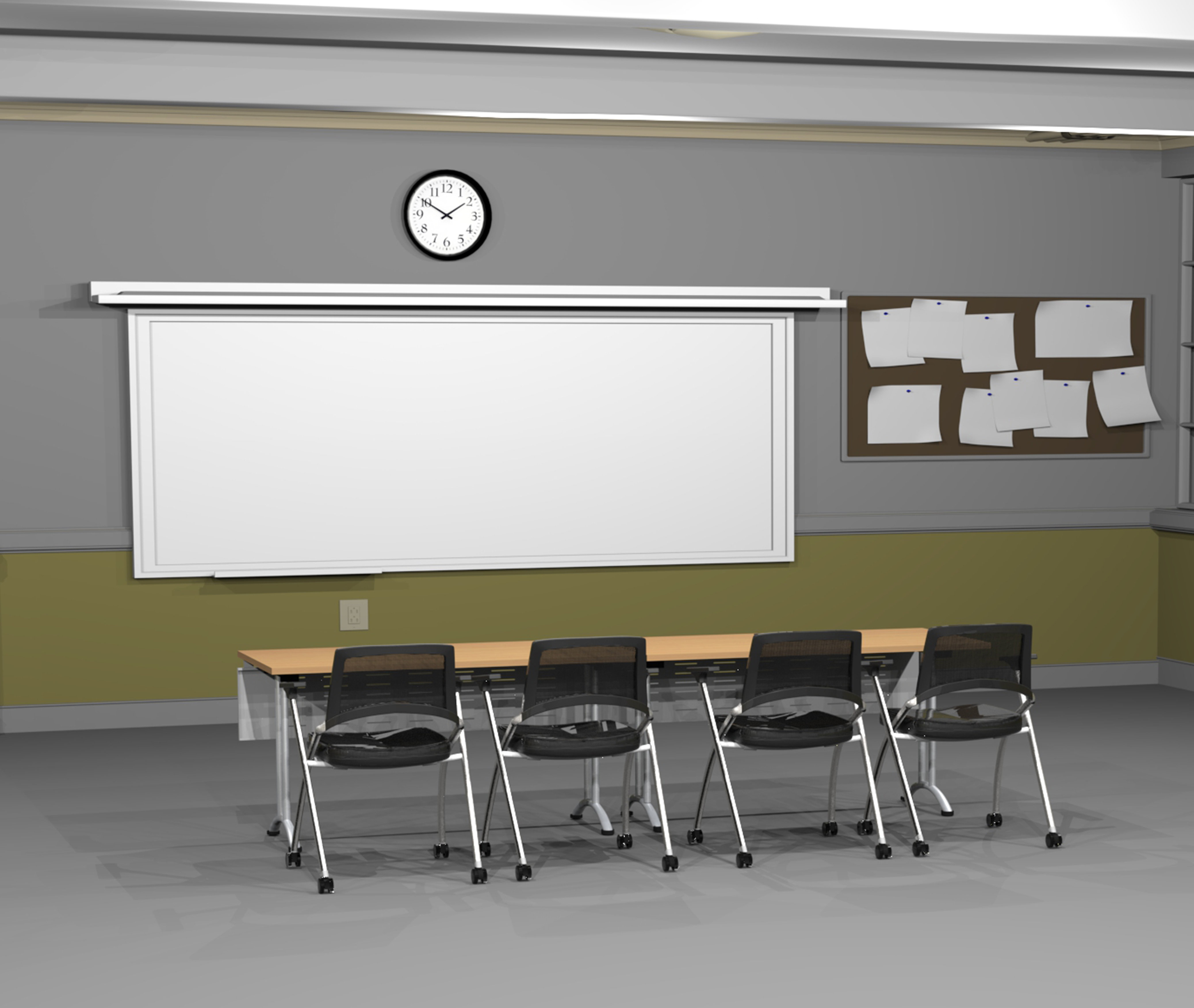 TeamWORK Tables 4 Person Training Meeting Seminar Tables with Modesty ...