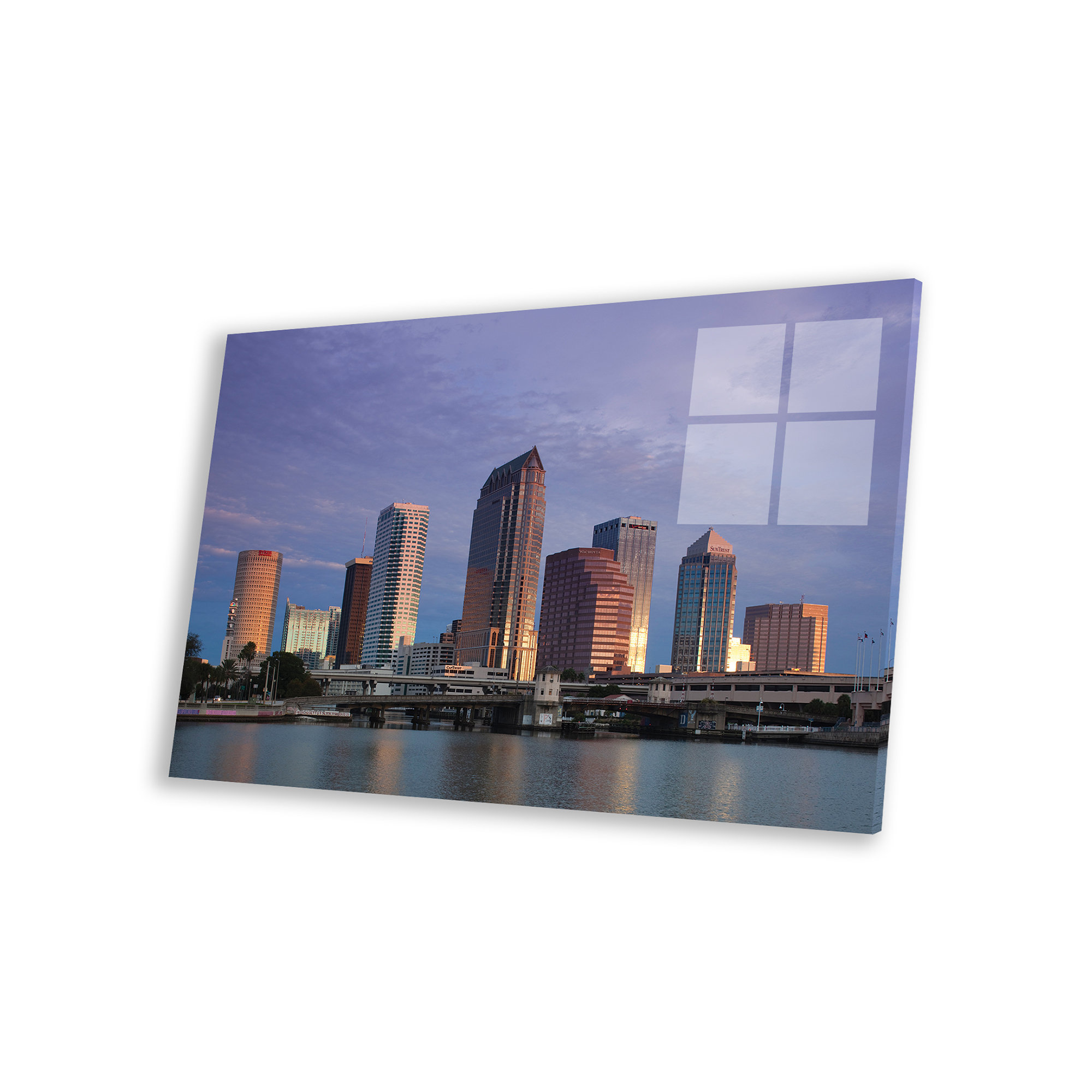 Latitude Run® Lajada Tampa Skyline From Hillsborough Bay, Dawn by ...