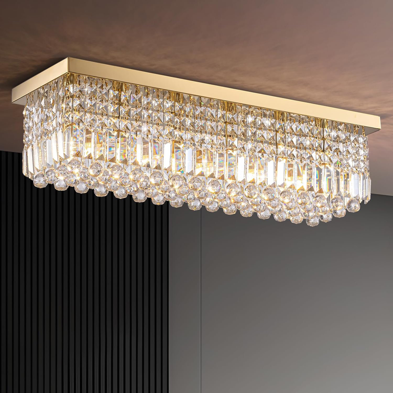 Mercer41 Modern Crystal Chandeliers for Dining Room Light Fixture | Wayfair