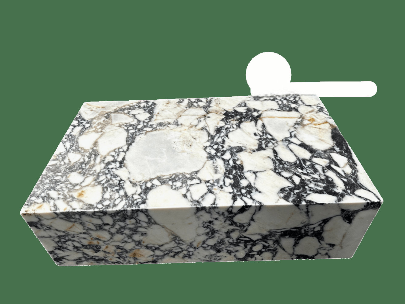 BETACH Genuine Marble Block Coffee Table - Calacatta Viola Marble ...