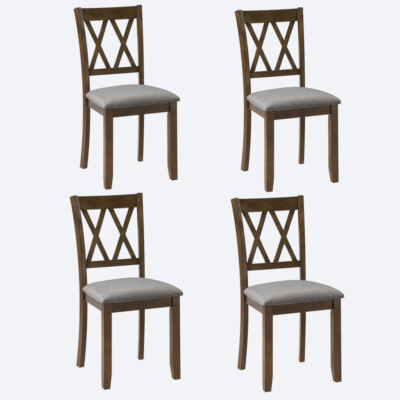 One Allium Way® Modern Dining Chairs Set of 4 – Cross-Back Design with ...