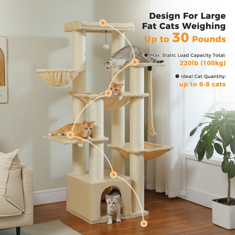 Archie & Oscar™ 66.5” Multi-tier cat tree | Wayfair