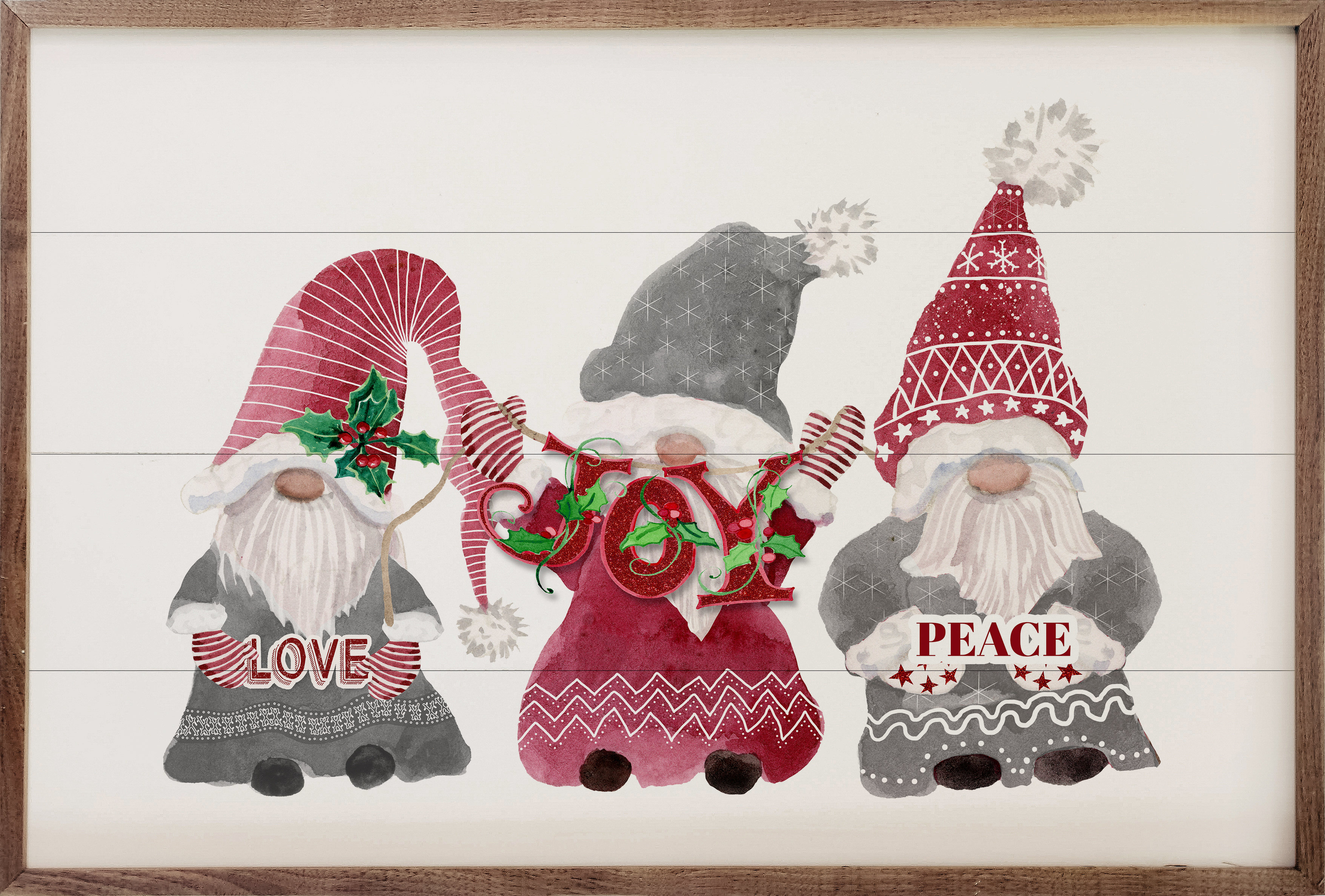 The Holiday Aisle® Three Joyful Gnomes By Audrey Jeanne Roberts ...