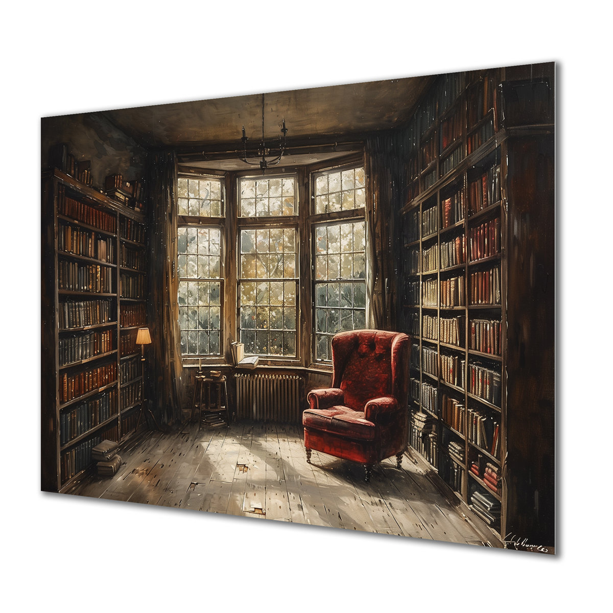 Ebern Designs Brown Beige Vintage Library Books I - Libraries Wall Art ...