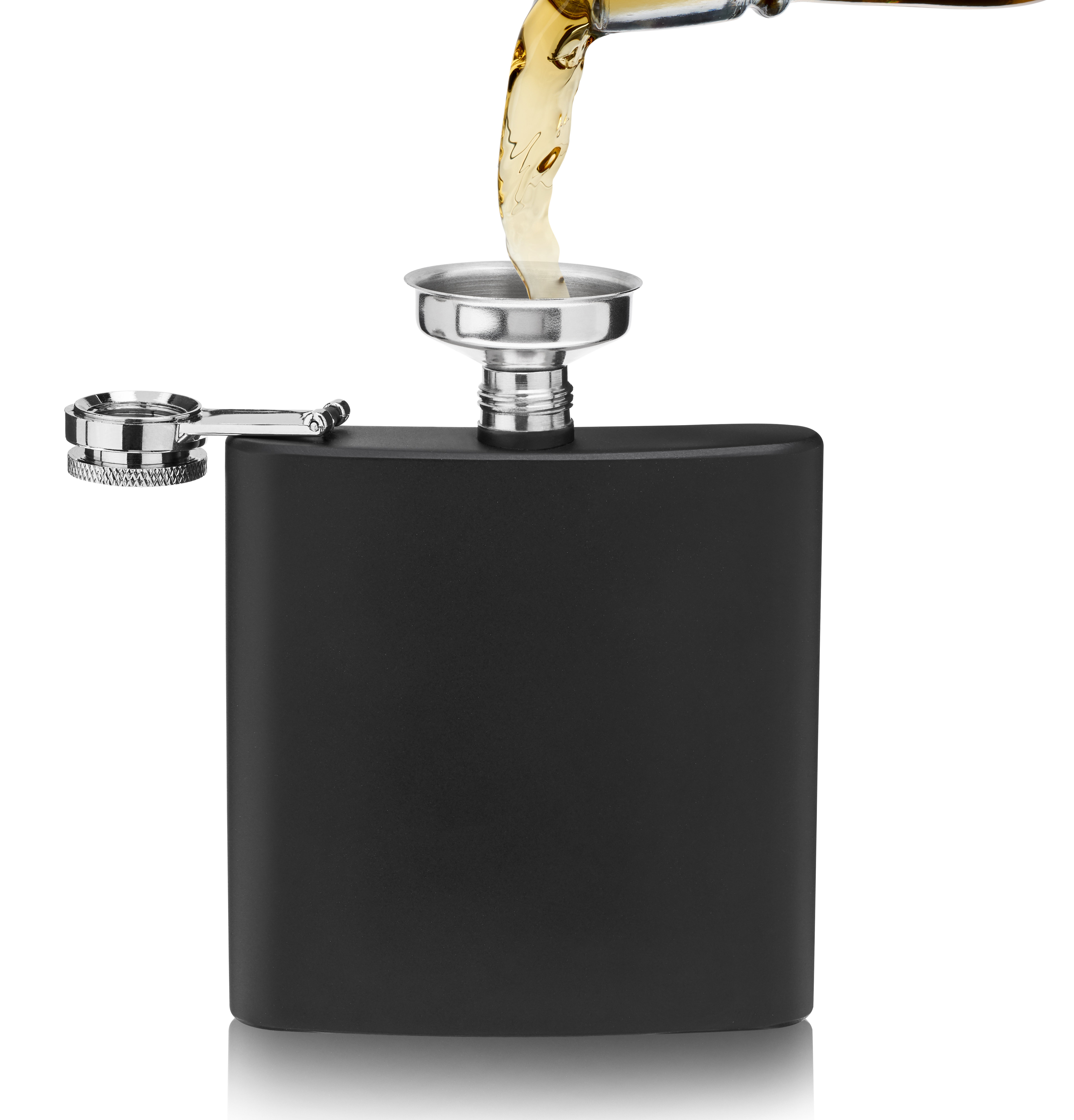 Trueflask 6 oz Stainless Steel Flask in Matte Black | Wayfair