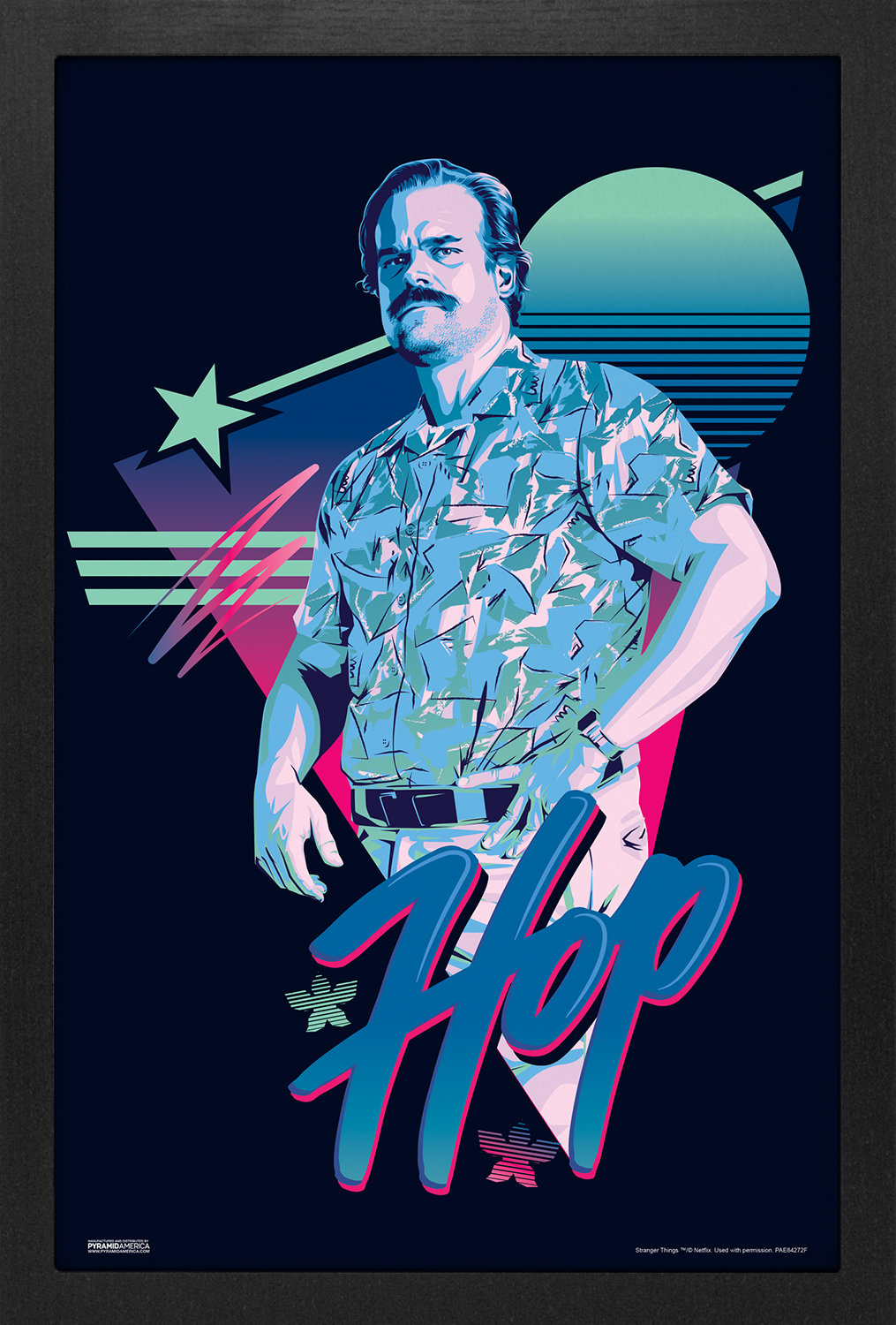 George Oliver Stranger Things - 80s Retro - Hopper 11x17 Gel-Coat ...