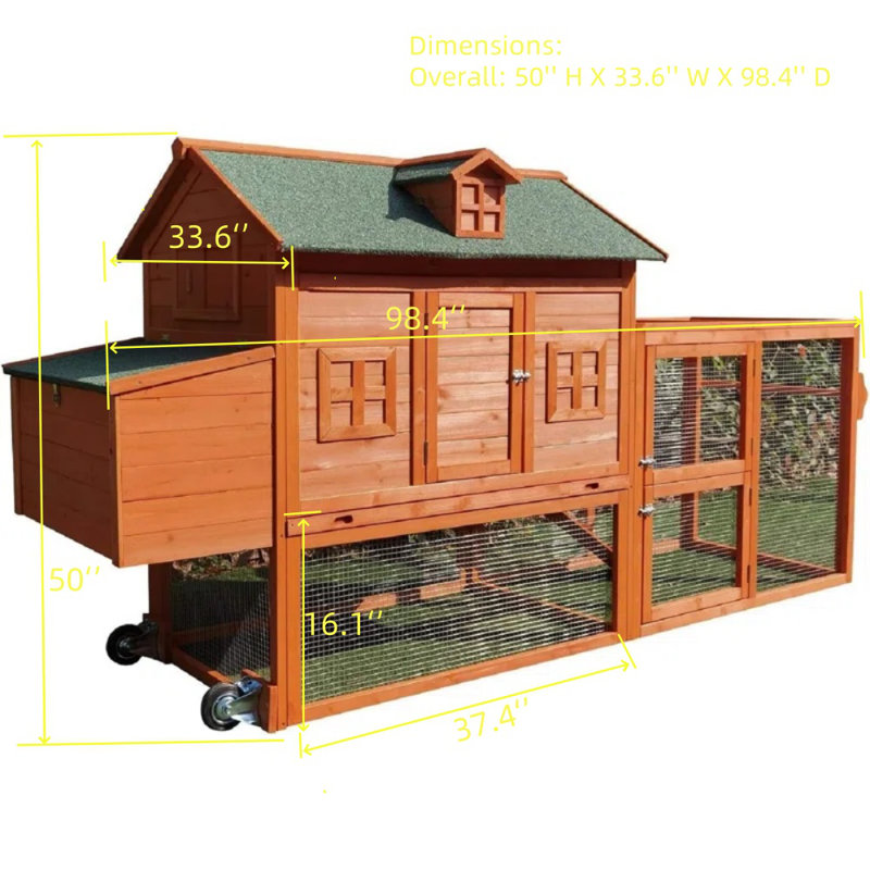 Tucker Murphy Pet™ Ellieana 14.5 Square Feet Chicken Coop with Chicken ...