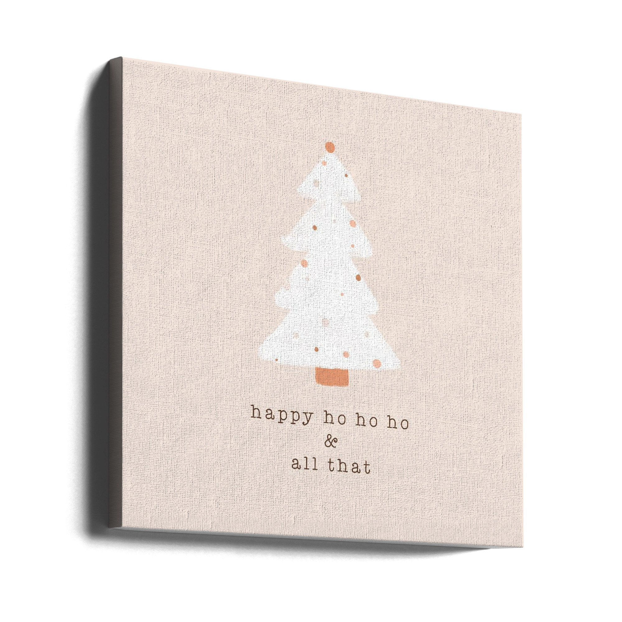 Winston Porter "Happy Ho Ho Ho" Wrapped Canvas Wall Art | Wayfair