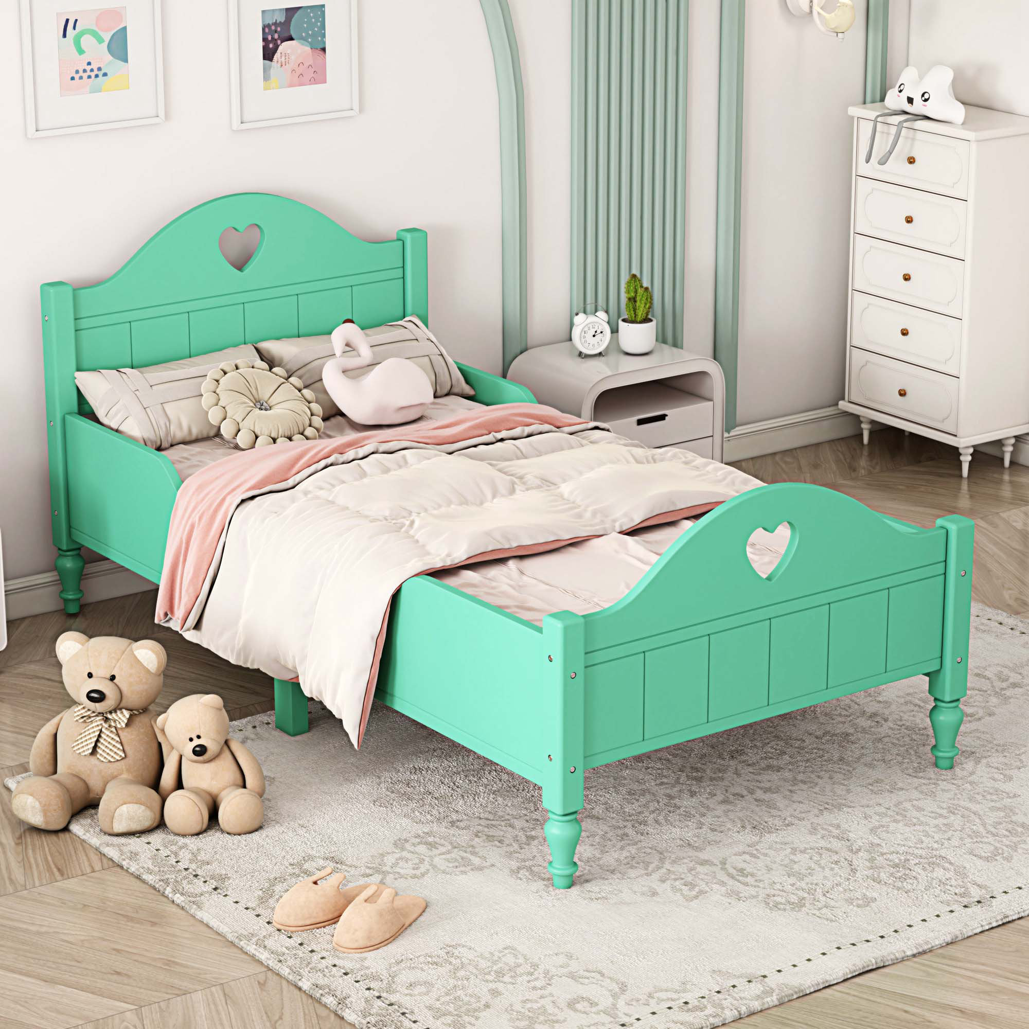 Harriet Bee Jeniah Love Princess Bed Bed Frames Macaron Twin Size ...