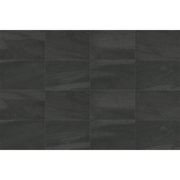 Stone & Tile Shoppe, Inc. Iris Atelier Black 18" X 36" Floor And Wall ...