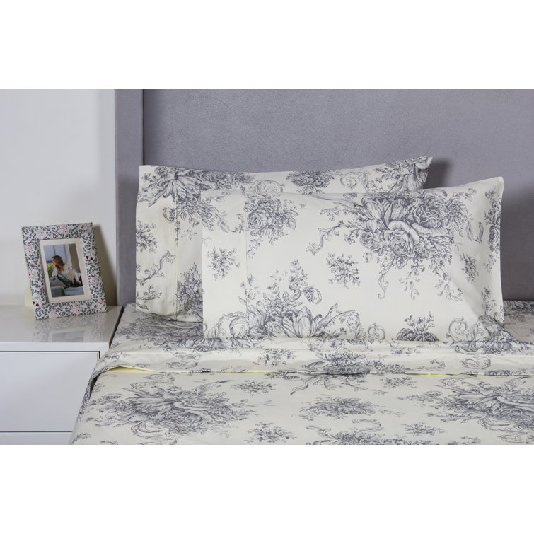 Birch Lane™ Benedictine 100% Cotton Toile Sheet Set & Reviews | Wayfair
