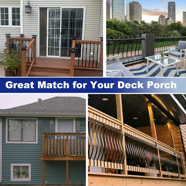 Sidasu 32.25" Metal Deck Railing Baluster,Set Of 25 | Wayfair