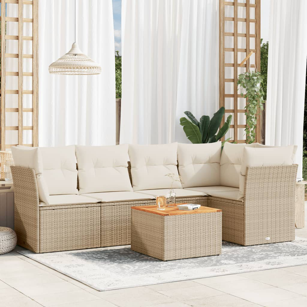 Vidaxl Garden Sofa Set Beige Poly Rattan Large Modular Garden Sofa Set ...