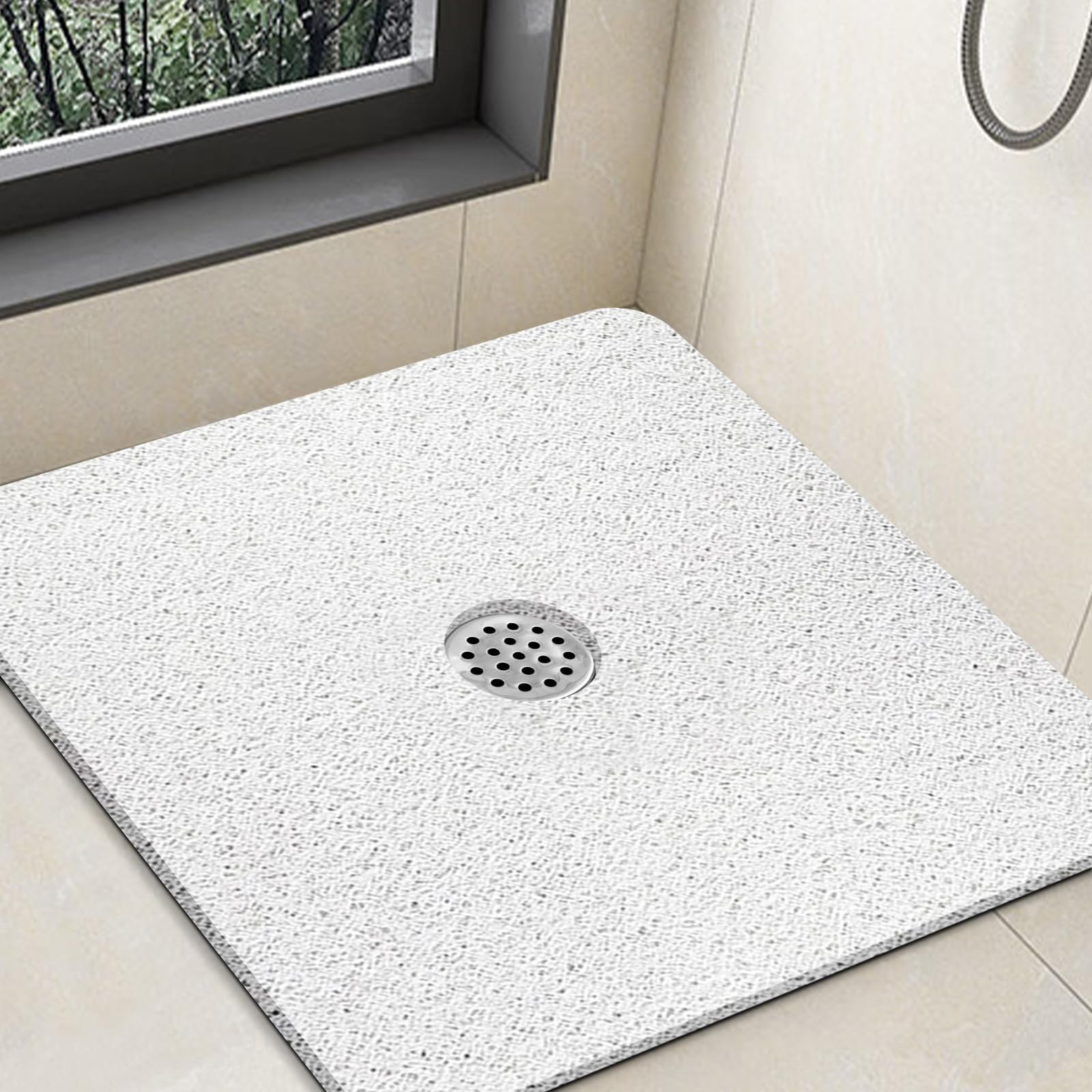 Symple Stuff Shower Mat Non Slip, Extra Large Square Shower Mat With ...