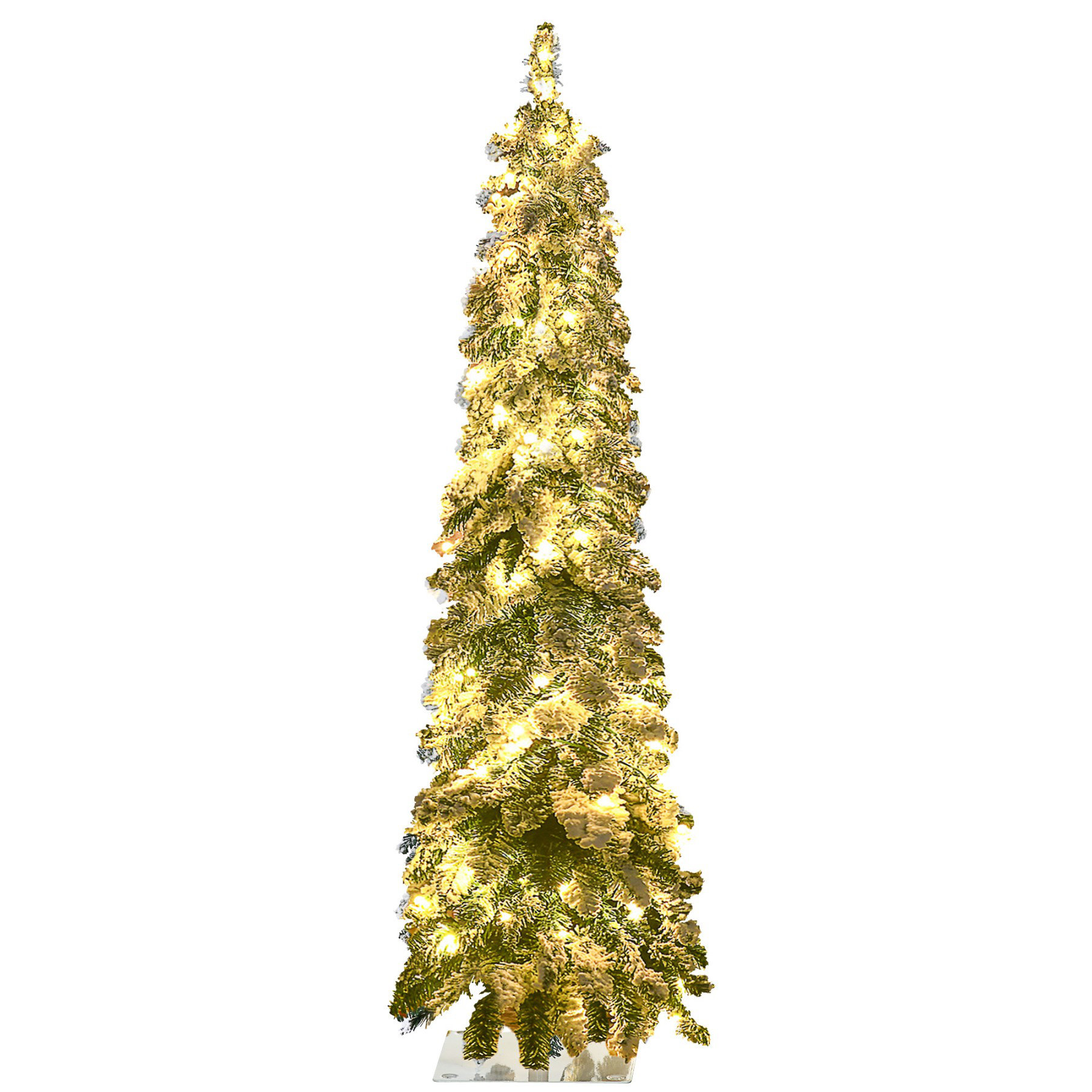 Winston Porter 4ft Tall Prelit Pencil Artificial Christmas Tree | Wayfair