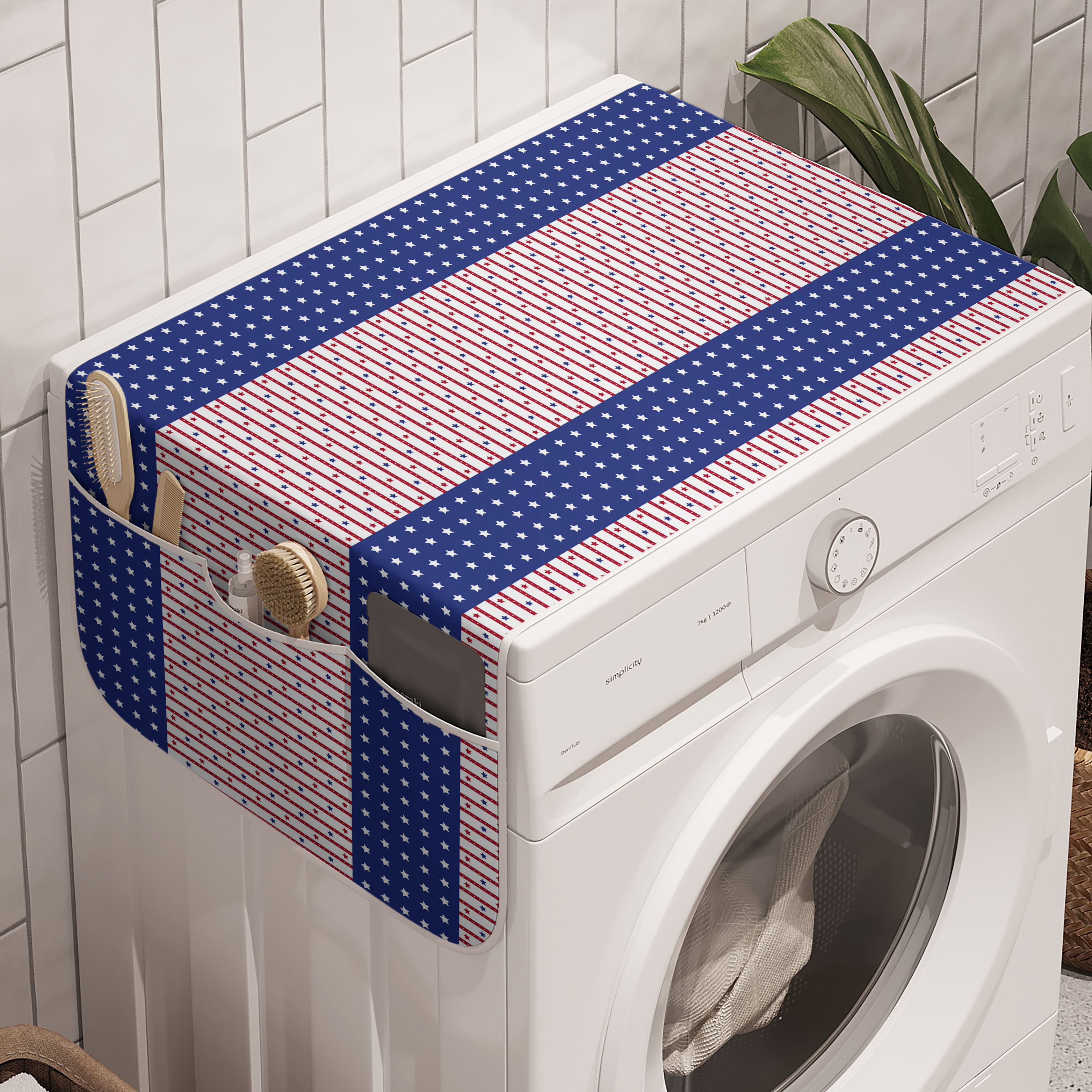 East Urban Home USA Washing Machine Organizer Pack of 2 47" x 18.5 ...