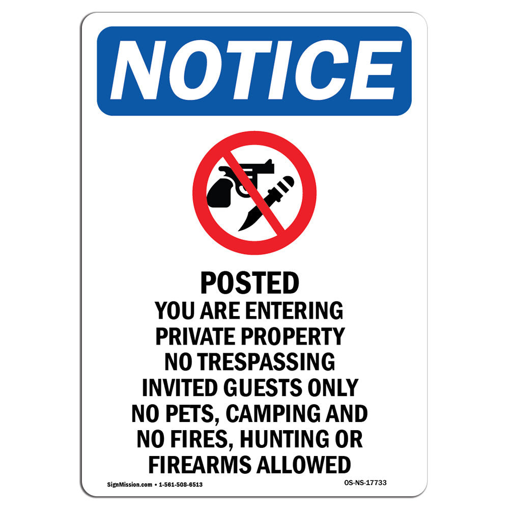 SignMission Posted You Are Entering Sign with Symbol | Wayfair