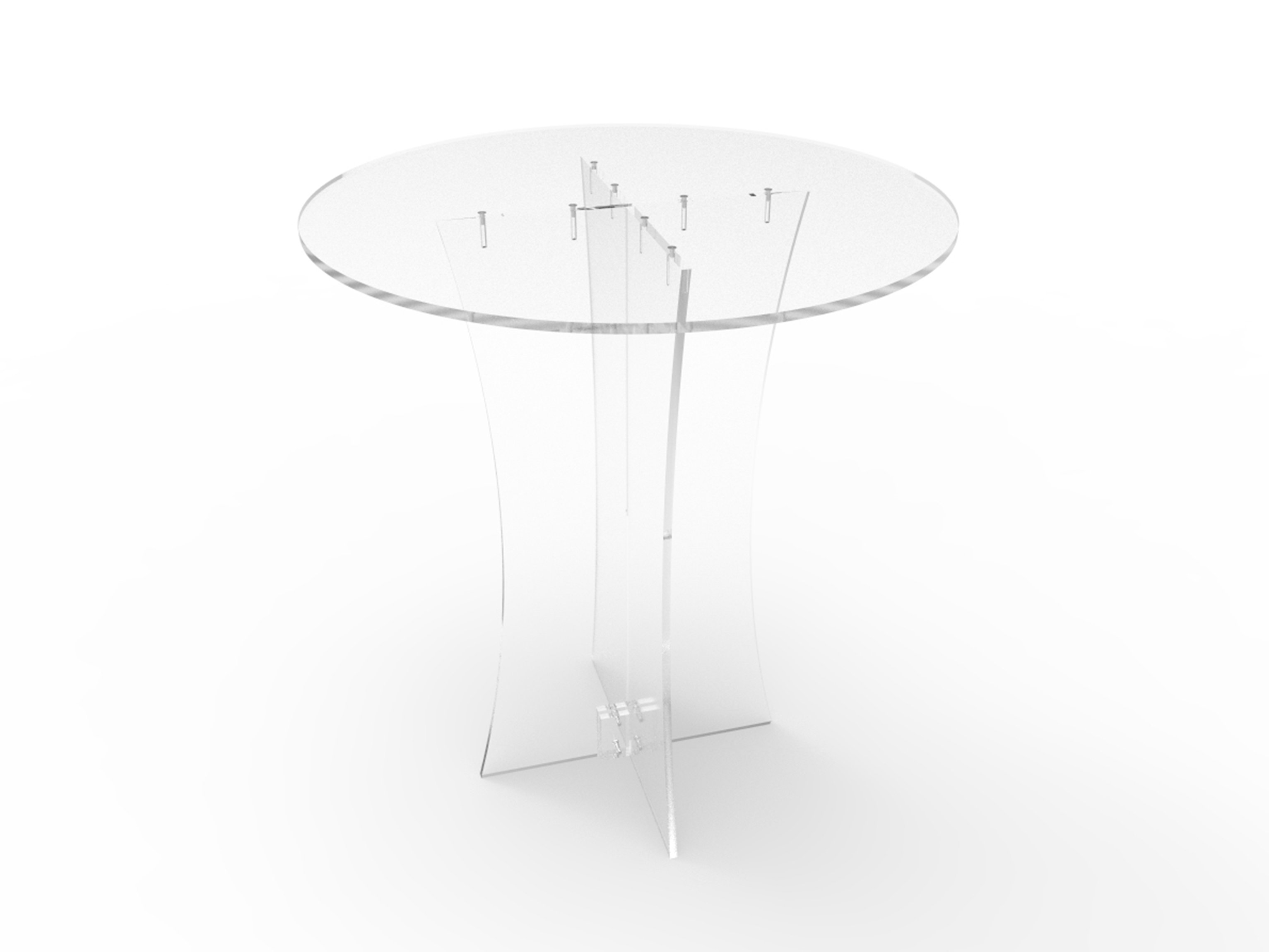 Ivy Bronx Vanmatre Clear Plexiglass Lucite Acrylic Round Dining ...