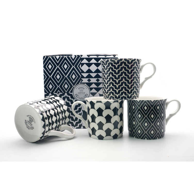 HERITAGE Shades 4 Piece Bone China Mug Set & Reviews | Wayfair.co.uk