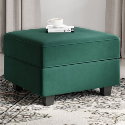 dark green rectangle ottoman
