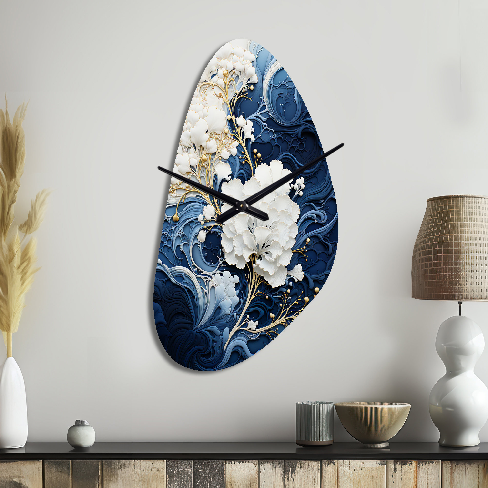 Design Art Liquid Ink Spiral III - Abstract Spirals Asymmetrical Metal ...